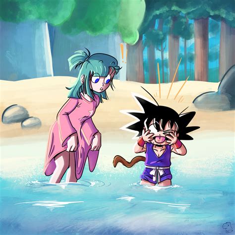 Goku And Bulma By Crappybaris On Deviantart