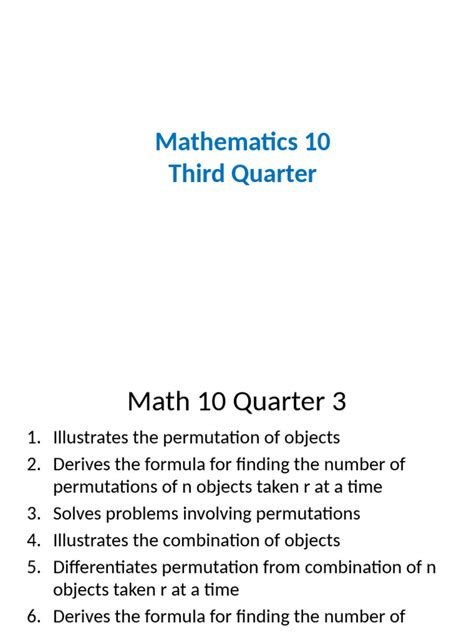 Math 10 33 Permutations Pdf Mathematics