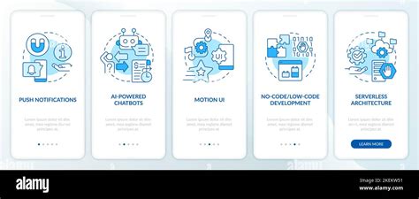 Web Industry Transformation Blue Onboarding Mobile App Screen Stock Vector Image And Art Alamy