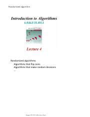 Exploring Randomized Algorithms Flipping Coins And Making Course Hero
