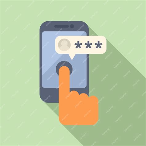 Premium Vector Phone Password Protection Icon Flat Vector Personal