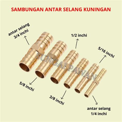 Jual Sambungan Conector Penyambung Konektor Antar Selang Inch
