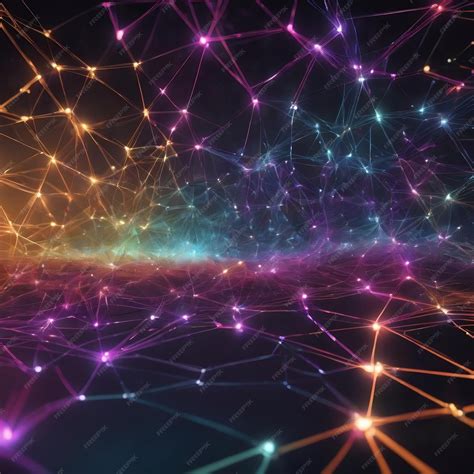 Premium Photo Structure Of The Network Connection Of Points And Lines Data Transfer Abstract