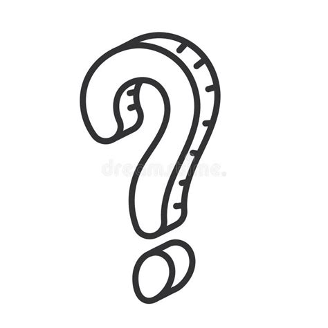Question Mark Sketch Icon Hand Draw Vector Stock Vector Illustration
