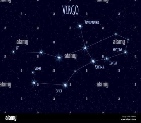 Accurate Virgo Constellation Map Constellation Virgo Lovetoknow
