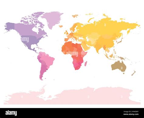 This Political World Map Illustrates The Boundaries Between Countries