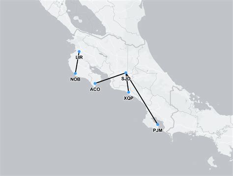 Costa Rica Green Airways Flight And Route Map Pacuare Outdoor Center