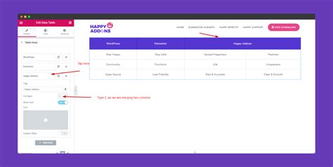 How To Use Data Table Widget Of Happy Elementor Addons