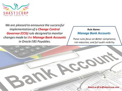 Oraclegrc Oracleccg Bankaccounts Erpcontrols Oracleebs Governance Shasticorp