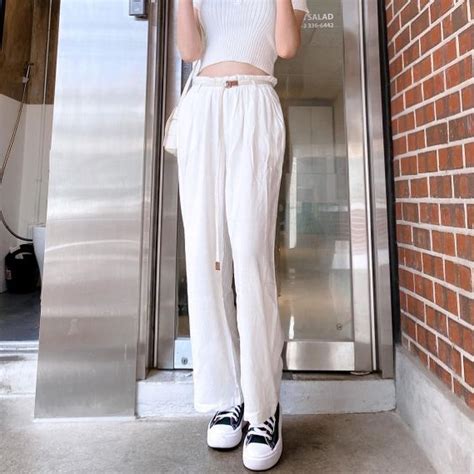 🏷 린넨 밴딩 와이드핏 맥시 벨트세트 하이웨이스트 일자 롱팬츠 Cheapboxofficial