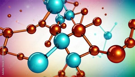 Atomic Connectivity Abstract Molecular Structure Background Illustrating Interconnected