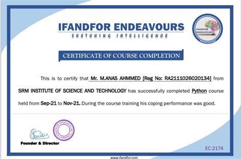 Anas Ahmmed M On Linkedin Python Certification Codingjourney