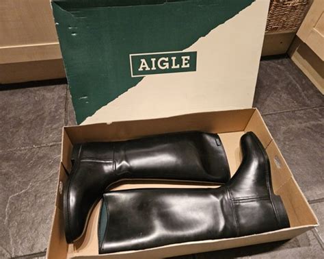 New With Box Aigle Start Rubber Riding Boots Size 8 Uk 42 Eu Ebay