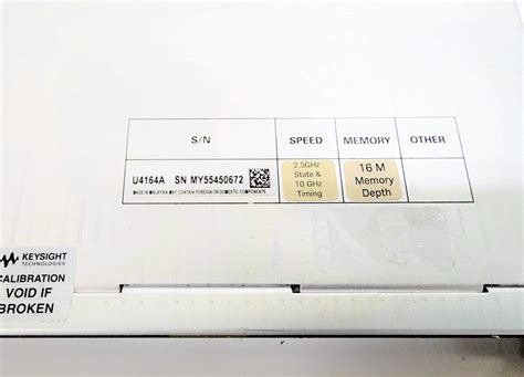 Keysight U4164a Logic Analyzer With Options U4201a 016 02g