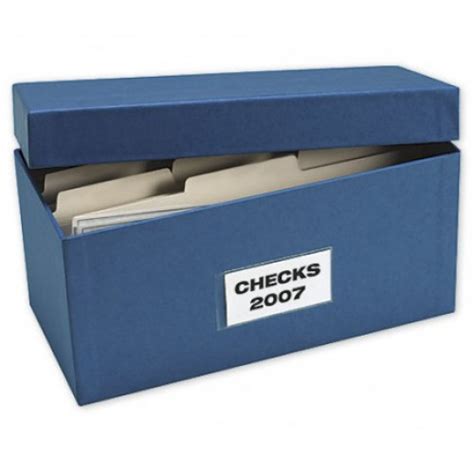 Set Of 2 Cancelled Check Storage Boxes