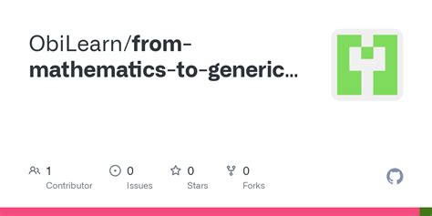 Github Obilearnfrom Mathematics To Generic Programming