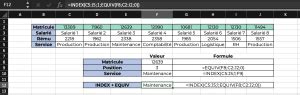 Fonction INDEX Excel Tutoriel Et Exemples