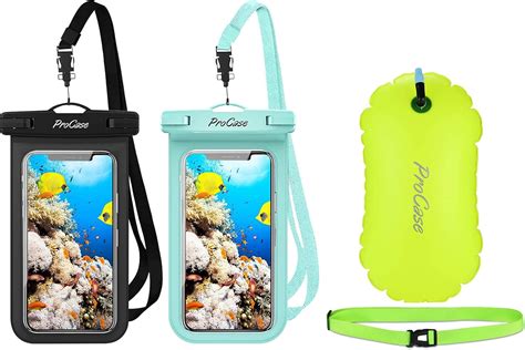 Amazon Com Procase Universal Waterproof Case Phone Dry Bag Bundle With Swim Buoy Float Cell
