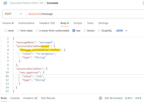 Capturing And Propagating Data On Message Catch Event Camunda 7