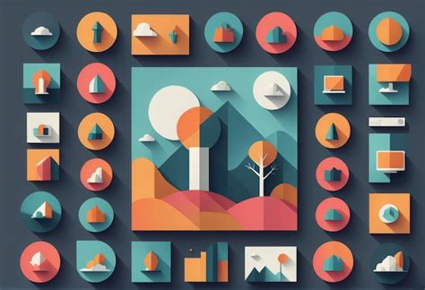 Premium Vector Abstract Modern Geometric Shapesabstract Modern Geometric Shapesset Of Flat