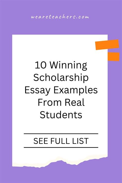 10 Winning Scholarship Essay Examples