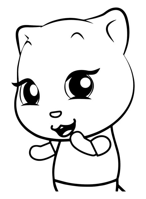 Talking Angela Character Coloring Page Free Printable Coloring Pages