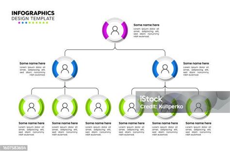 인포그래픽 템플릿입니다 3개의 수준과 사람이 있는 회사 계층 구조 원형에 대한 스톡 벡터 아트 및 기타 이미지 원형 인포그래픽 순서도 Istock