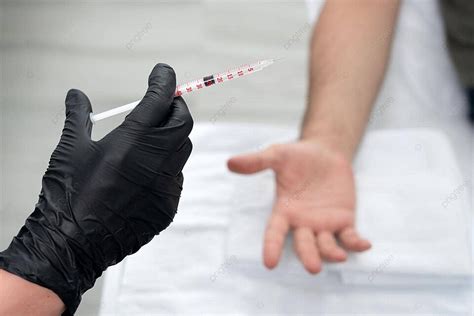 Doctor Administers Botulinum Toxin For Hyperhidrosis Body Perspire Dermatology Photo Background