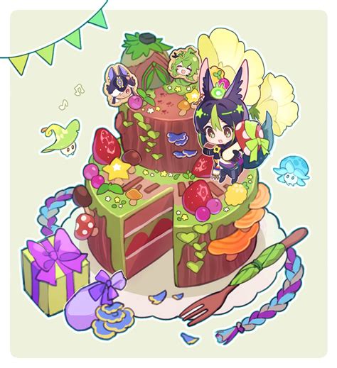 Tighnari Cyno Collei Fungi And Seelie Genshin Impact Drawn By Snzisnr Danbooru