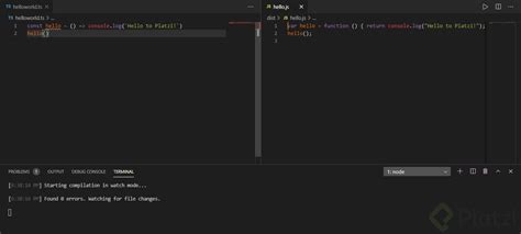 el compilador de typescript platzi