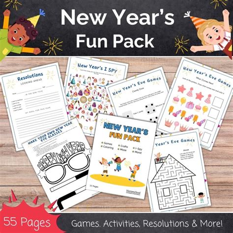 New Years Fun Pack Homeschool Giveaways