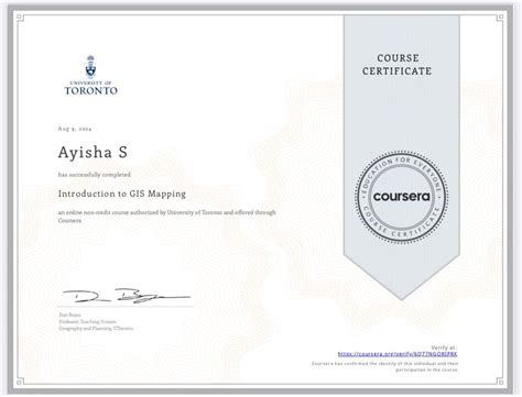 I Am Excited To Share That I Have Completed Introduction To Gis Mapping Courses” Ayisha Banu