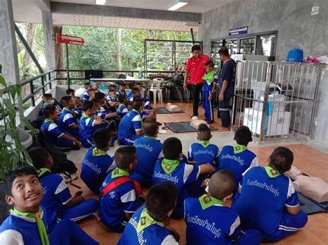 ฝึกอบรมการปฐมพยาบาลลูกเสือ เนตรนารี ป 4 ป 6 โรงเรียนบ้านในถุ้ง ชมรมนักวิทยุสมัครเล่นและอาสา