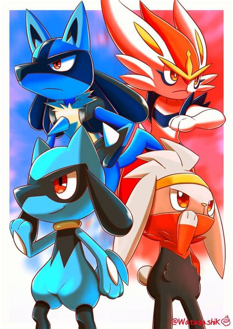 Cinderace X Lucario Pokemon Rayquaza Pokemon Pokedex Pokemon Art