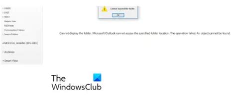 Outlook Cannot Display The Folder Fix