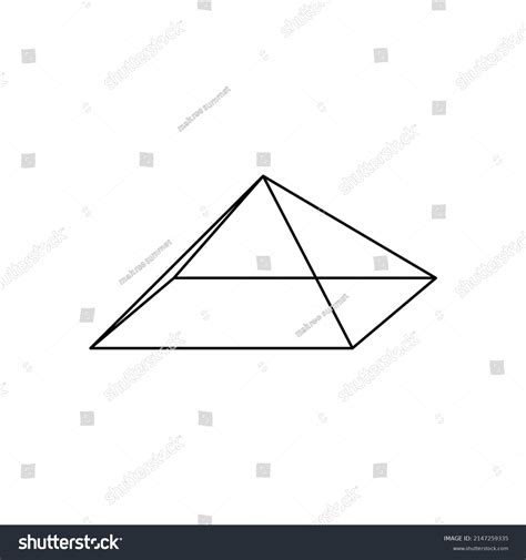 Square Base Pyramid On White Background Stock Vector Royalty Free Shutterstock