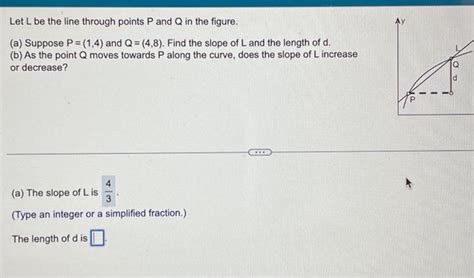solved let l be the line through points p and q in the