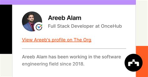 areeb alam full stack developer at oncehub the org