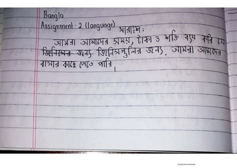 Bangla Assignment Pdf