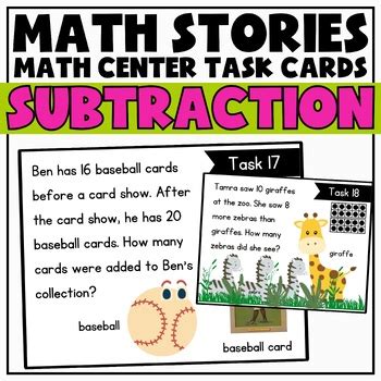Word Problems Addition And Subtraction Within Task Cards TPT