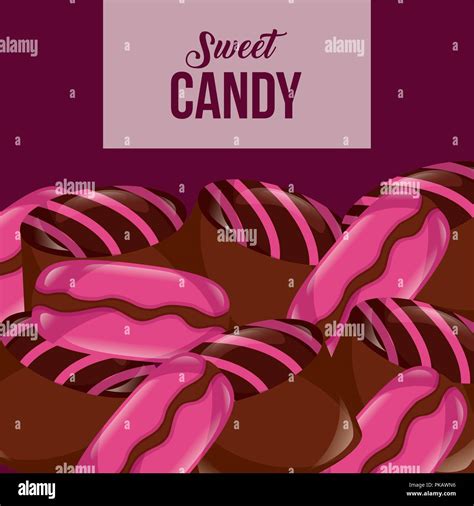 Sweet Candy Chocolate Macaron Stuffed Color Sign Vector Illustration Stock Vector Image And Art