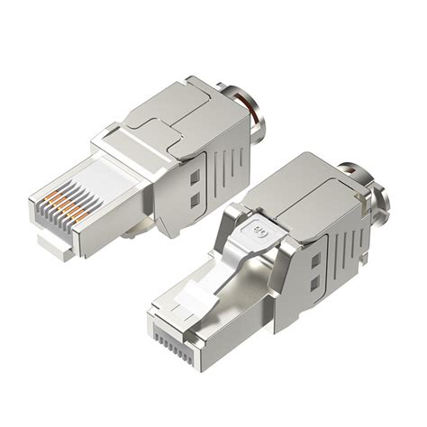 New Product Rj45 8p8c Cat6 Ftp Toolless Connector Plug Shielded Zinc Alloy Modular Plug Rj45
