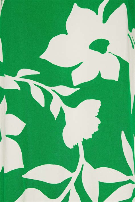 Yours Curve Plus Size Green Floral Top Yours Clothing