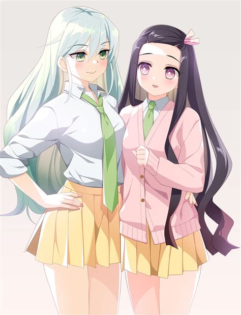 Kamado Nezuko And Daki Kimetsu No Yaiba And 1 More Drawn By Kanekiyo