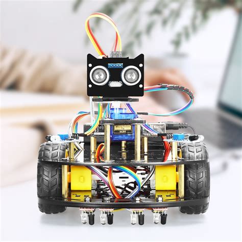 พร้อมส่ง Tscinbuny ขายดี หุ่นยนต์รถยนต์อัจฉริยะ 4wd สําหรับ Arduino
