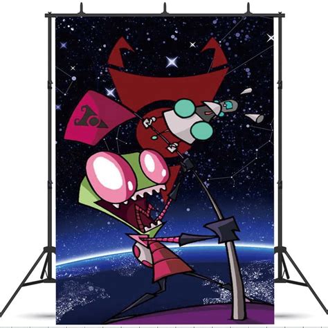 Invader Zim Taspestry Wall Decor Birthday Banner Backdrop Background Party Supplies Taspestry