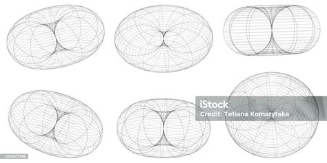 흰색 배경에 다양한 모양의 와이어프레임 기하학적 모양 집합입니다 검은색 선의 기하학적 모양 프로젝트를 위한 다각형 모양 3d 벡터 일러스트 레이 션 설계도에 대한 스톡 벡터