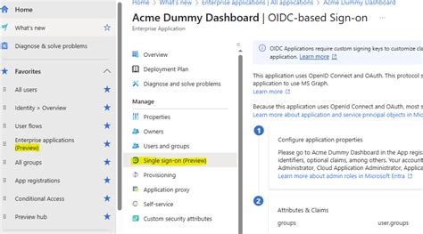 Clarification On Preview Status Of Enterprise Applications And Sso In