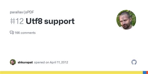 Utf8 Support Issue 12 Parallax JsPDF GitHub
