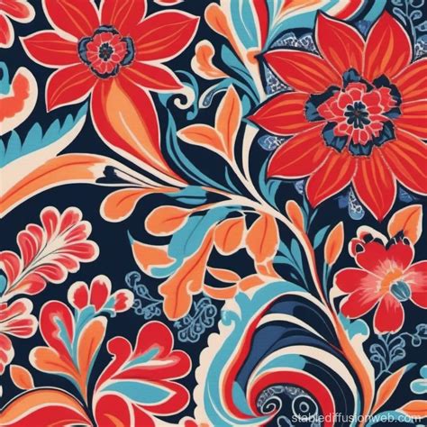 Textile Pattern Concept Stable Diffusion Online